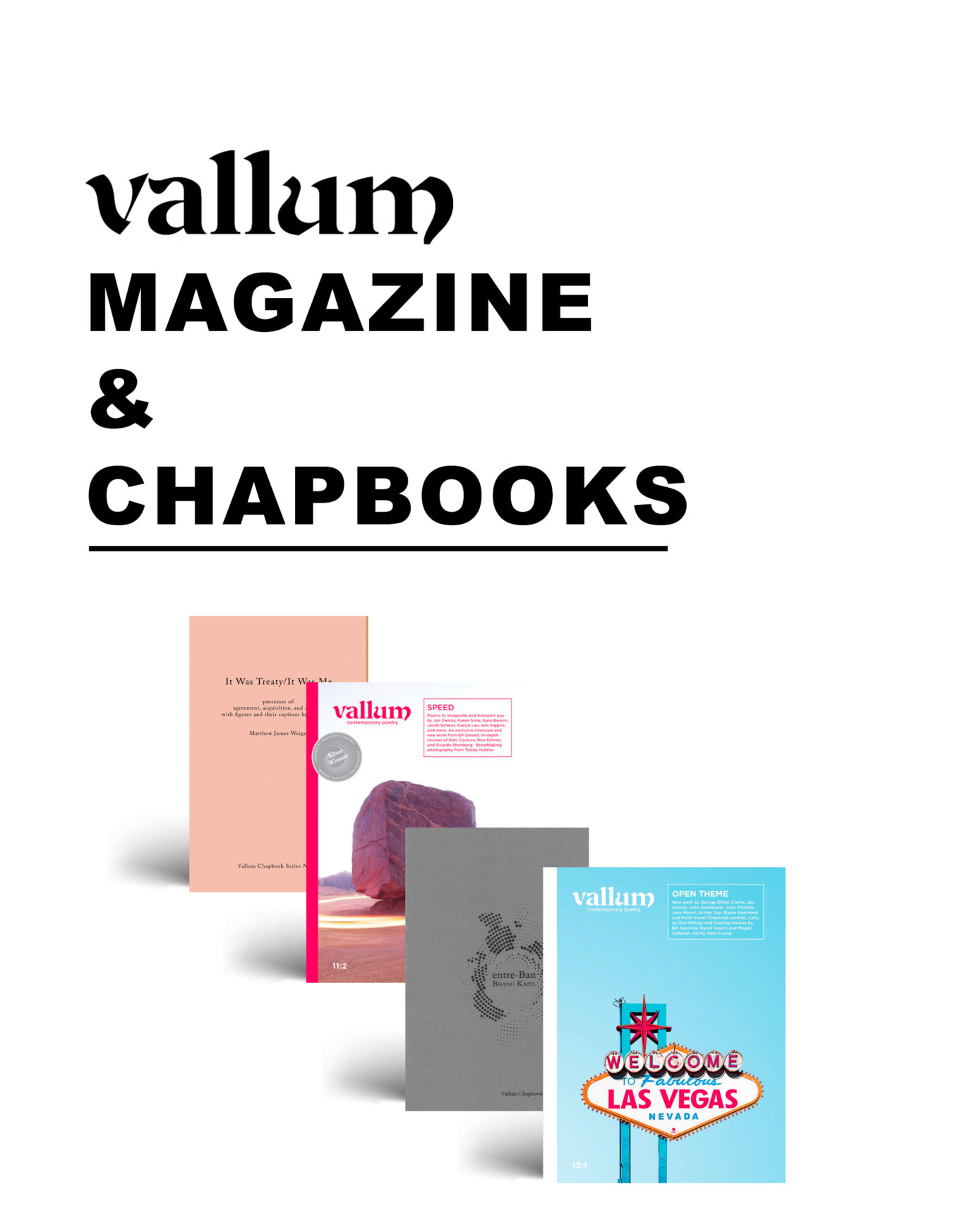 SUBSCRIBE TO THE MAGAZINE AND THE CHAPBOOKS - Vallum Magazine